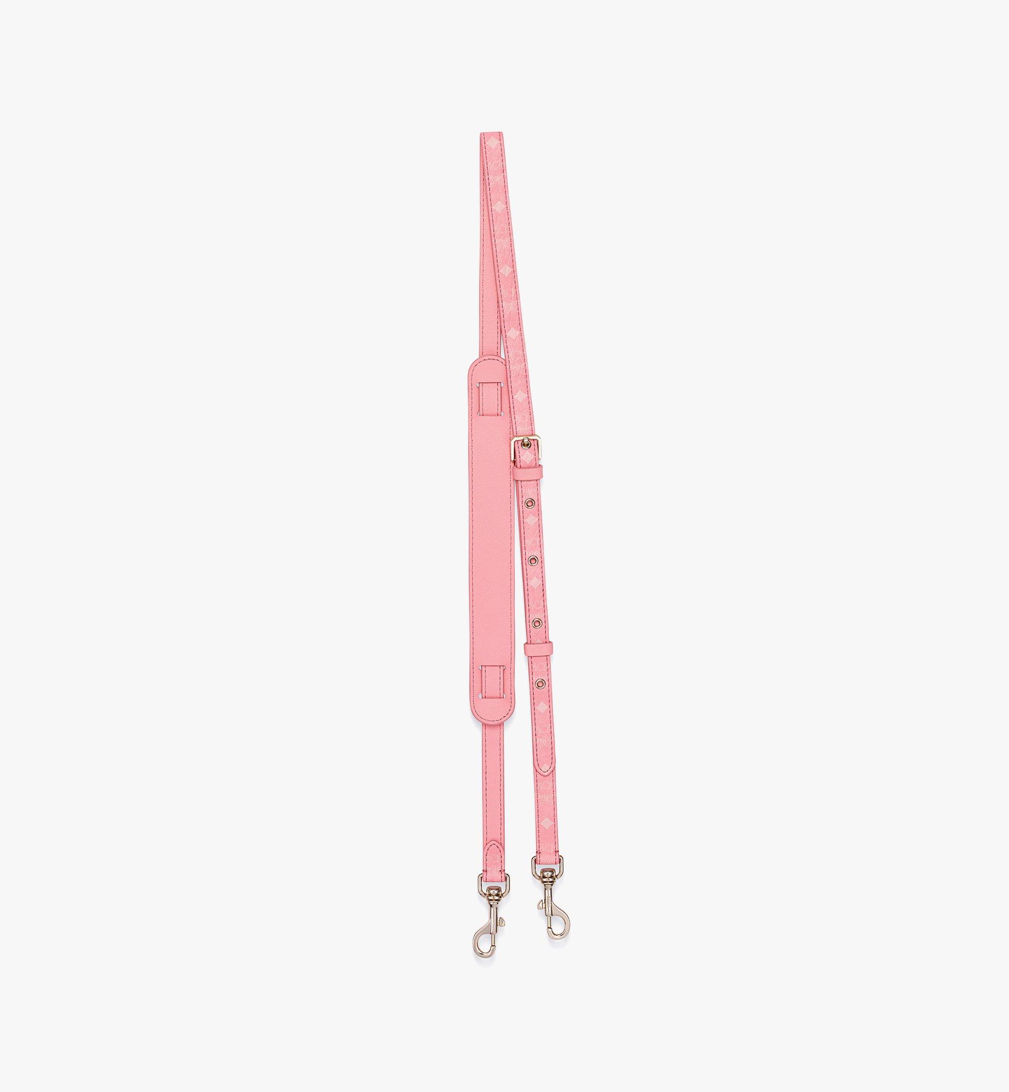 Adjustable Aren Buckle Shoulder Strap in Visetos Pink | MCM ®US
