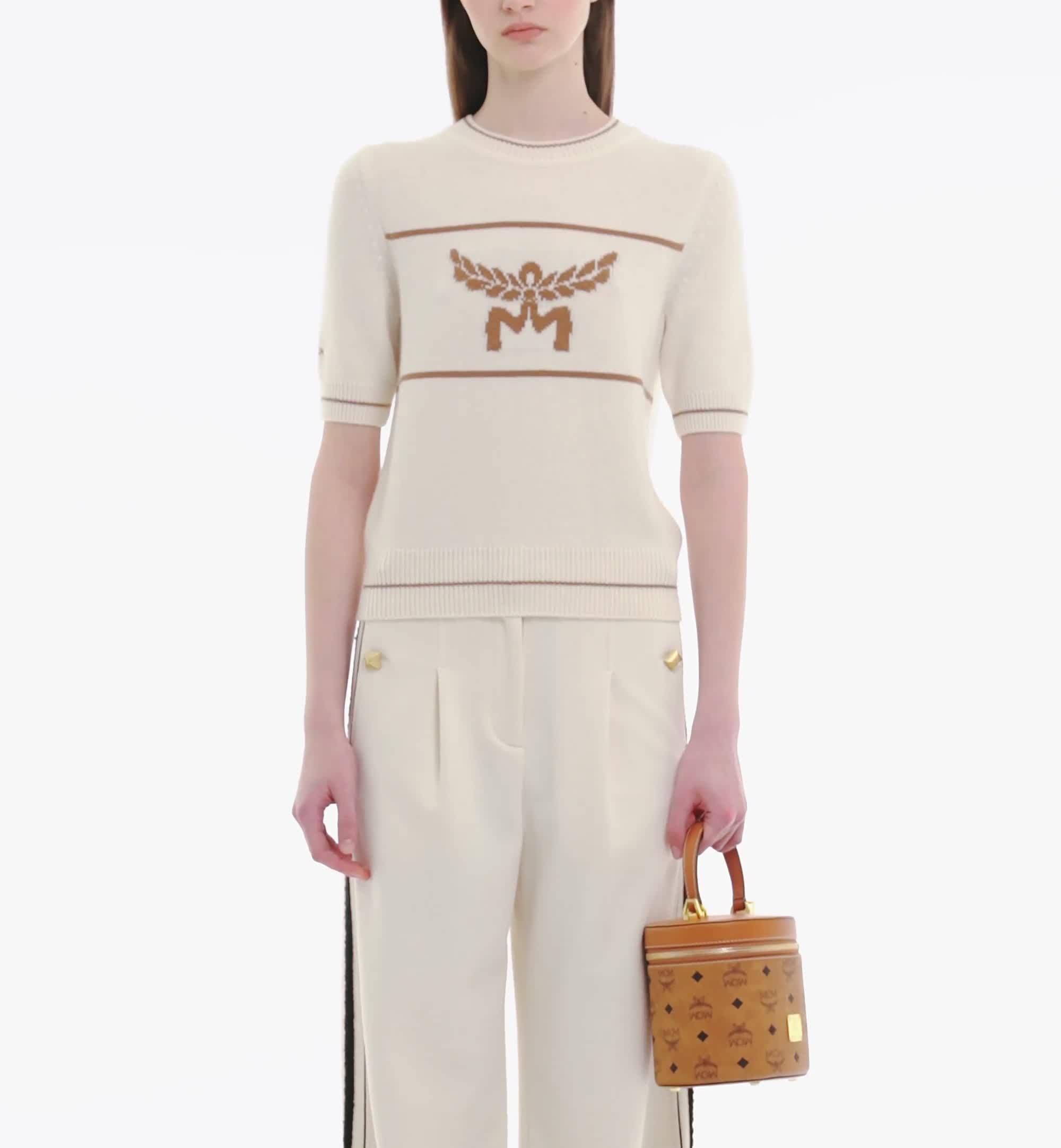 Small Cylinder Crossbody in Visetos Cognac | MCM ®HK Small Cylinder Crossbody in Visetos Cognac | MCM ®HK